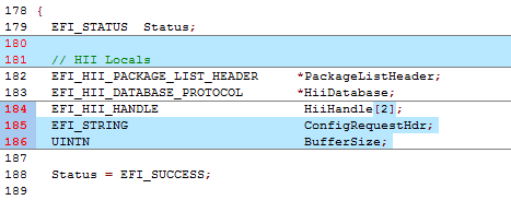 b. Edit Driver for adding HII · UEFI_Driver_HII_Win_Lab_Guide