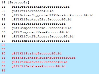 b. Edit Driver for adding HII · UEFI_Driver_HII_Win_Lab_Guide